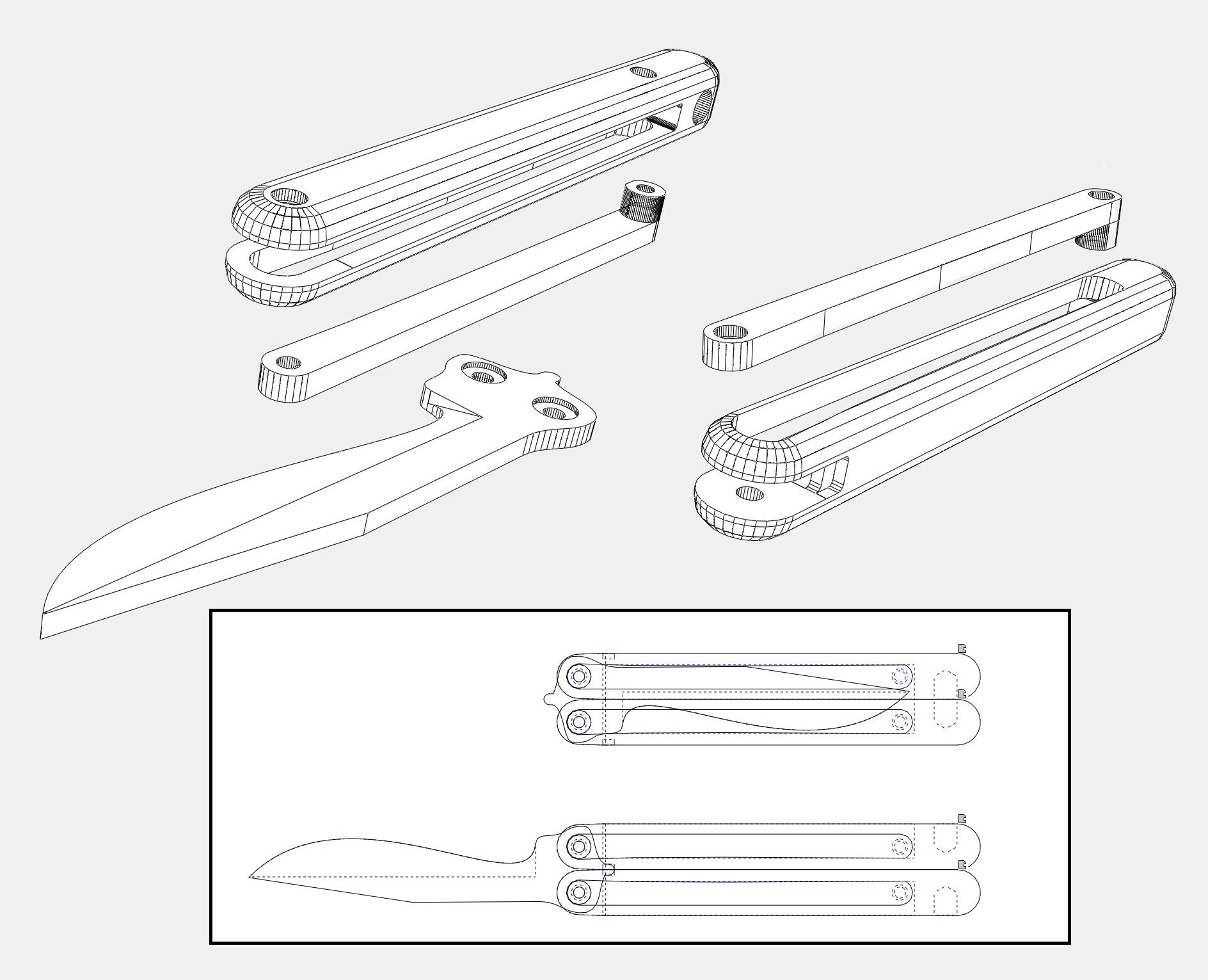 Update 1: Initial blueprints – Zippy Balisong LLC